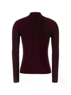 JIL SANDER Ribbed-knit Cut-out Sweater - Red