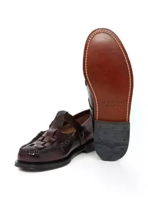 G.H.BASS Weejuns Fisherman Woven Leather Loafers