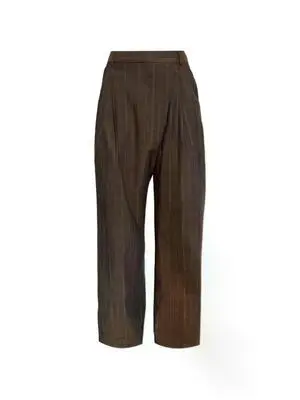 GANNI Trousers In Pinstripe Wool