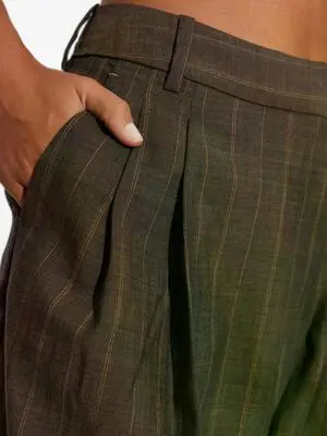 GANNI Trousers In Pinstripe Wool