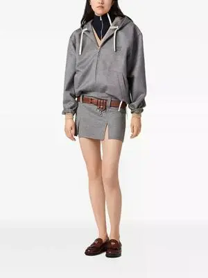 Miu Miu Double Cashmere And Wool Mini Skirt