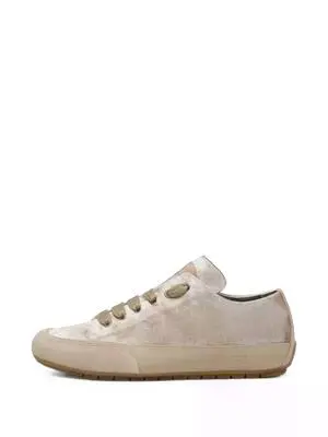 CANDICE COOPER Twist Velvet-effect Panelled Sneakers - Grey