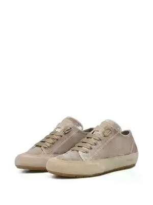 CANDICE COOPER Twist Velvet-effect Panelled Sneakers