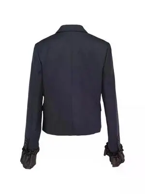 Comme Des Garçons Ruffle-trimmed Tailored Blazer