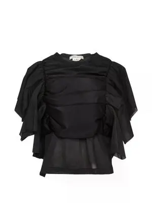 Comme Des Garçons Layered Gathered T-shirt