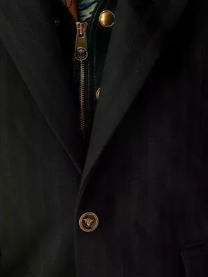 Versace Jacquard Wool Blazer