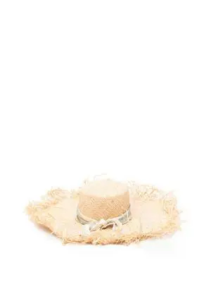 Ermanno Scervino Woven Scarf-detail Sun Hat