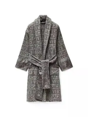 Versace I ♡ Baroque Bathrobe - Grey