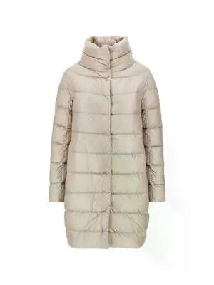 Herno Dora Quilted Funnel-neck Coat - Neutrals