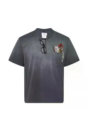 DOUBLET Trompe L'oeil Embroidery T-shirt - Grey