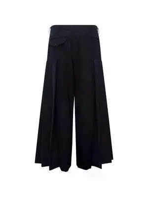 Comme Des Garçons Pleated Wide-leg Trousers - Blue