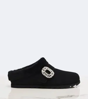ROGER VIVIER Slidy Viv' Suede Mules