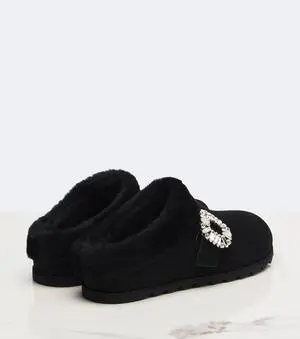 ROGER VIVIER Slidy Viv' Suede Mules