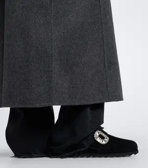 ROGER VIVIER Slidy Viv' Suede Mules