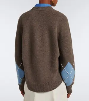Arch4 Sloane Argyle Cashmere Sweater - Brown
