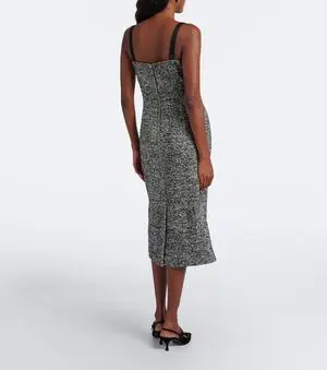 Dolce & Gabbana Wool And Silk-blend Tweed Midi Dress