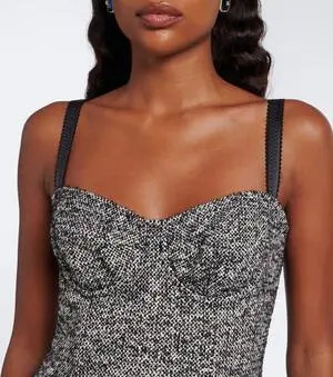 Dolce & Gabbana Wool And Silk-blend Tweed Midi Dress