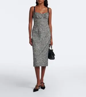 Dolce & Gabbana Wool And Silk-blend Tweed Midi Dress