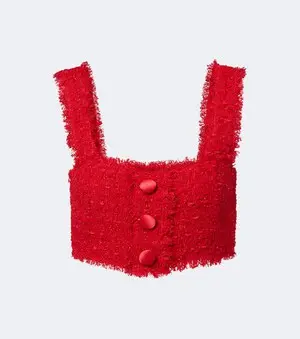 Dolce & Gabbana Cotton-blend Bouclé Crop Top