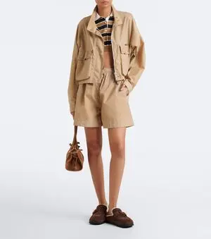 Prada Shearling-lined Suede Mules