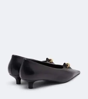 TOTEME Pierced Embellished Leather Pumps
