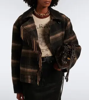 MARANT ETOILE Galeane Plaid Wool-blend Jacket
