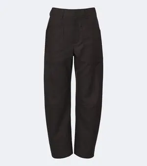 NILI LOTAN Shon Virgin Wool Barrel-leg Pants
