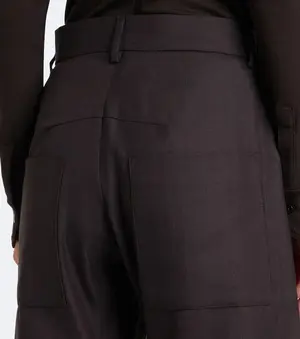 NILI LOTAN Shon Virgin Wool Barrel-leg Pants