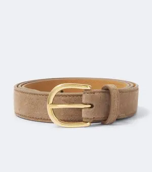 George Cleverley Suede Belt - Beige