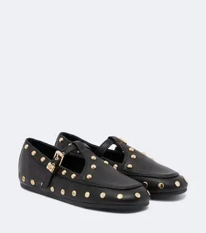 GANNI Mary Jenny Studded Flats