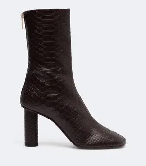 Paris Texas Alice Snake-effect Leather Ankle Boots