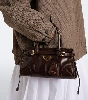 Prada Bonnie Mini Leather Top-handle Bag