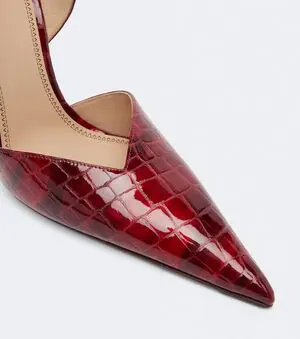 Victoria Beckham Croc-effect Leather Pumps