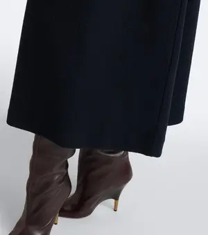 Max Mara Wool And Cotton-blend Midi Dress