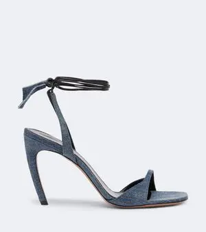 Attico Ora Denim Slingback Sandals