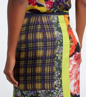 Dries Van Noten Printed Silk Wrap Skirt - Multicoloured