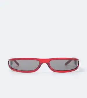 Rick Owens Fog Rectangular Sunglasses - Red
