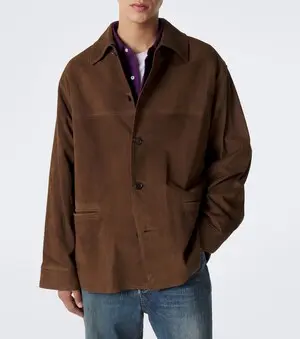 A.PRESSE Nubuck Leather Jacket
