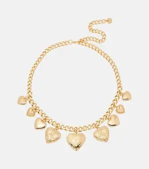 SELF-PORTRAIT Engraved Charm Necklace - Gold