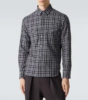 TOM FORD Checked Cotton Twill Western Shirt