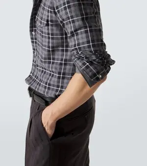TOM FORD Checked Cotton Twill Western Shirt