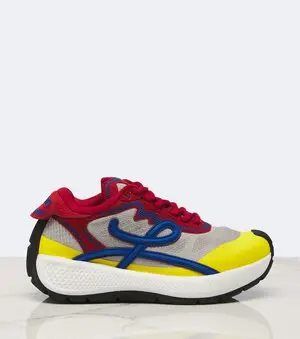 Loewe Pogo Colorblocked Mesh-trimmed Sneakers