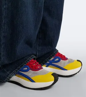 Loewe Pogo Colorblocked Mesh-trimmed Sneakers