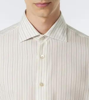 Eleventy Striped Twill Shirt