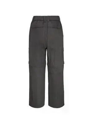 ORDINARY COUTURE CODE Logo-print Panelled Cargo Trousers