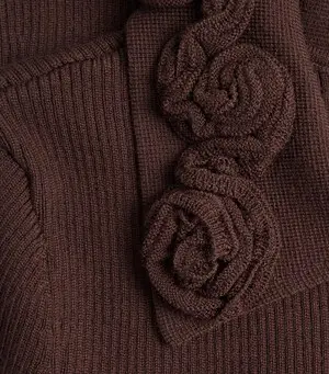 Sandro Floral-collar Zip-up Cardigan