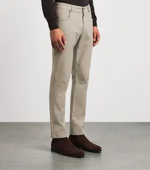 Purdey Cotton-blend Five-pocket Trousers