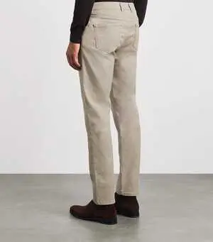 Purdey Cotton-blend Five-pocket Trousers