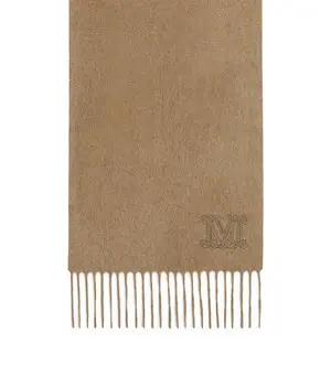 Max Mara Cashmere Monogram Scarf - Beige