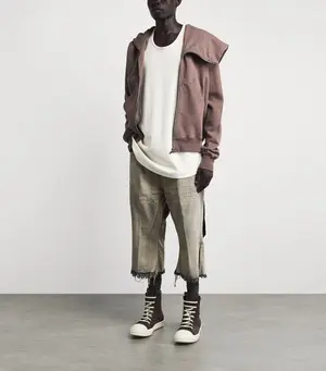 Rick Owens Bolan Cut-off Denim Shorts